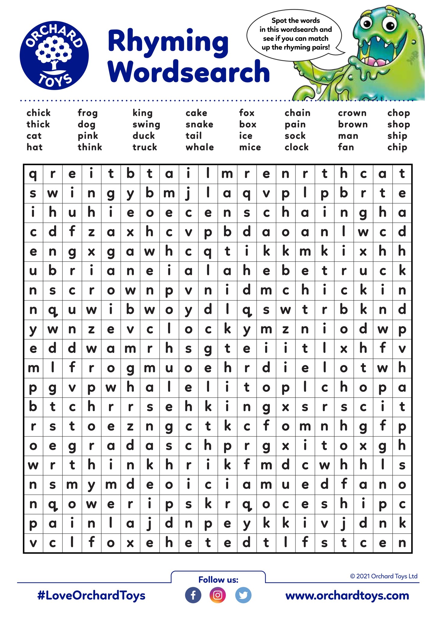 Rhyming Wordsearch – Kidozy - Orchard Toys Vietnam