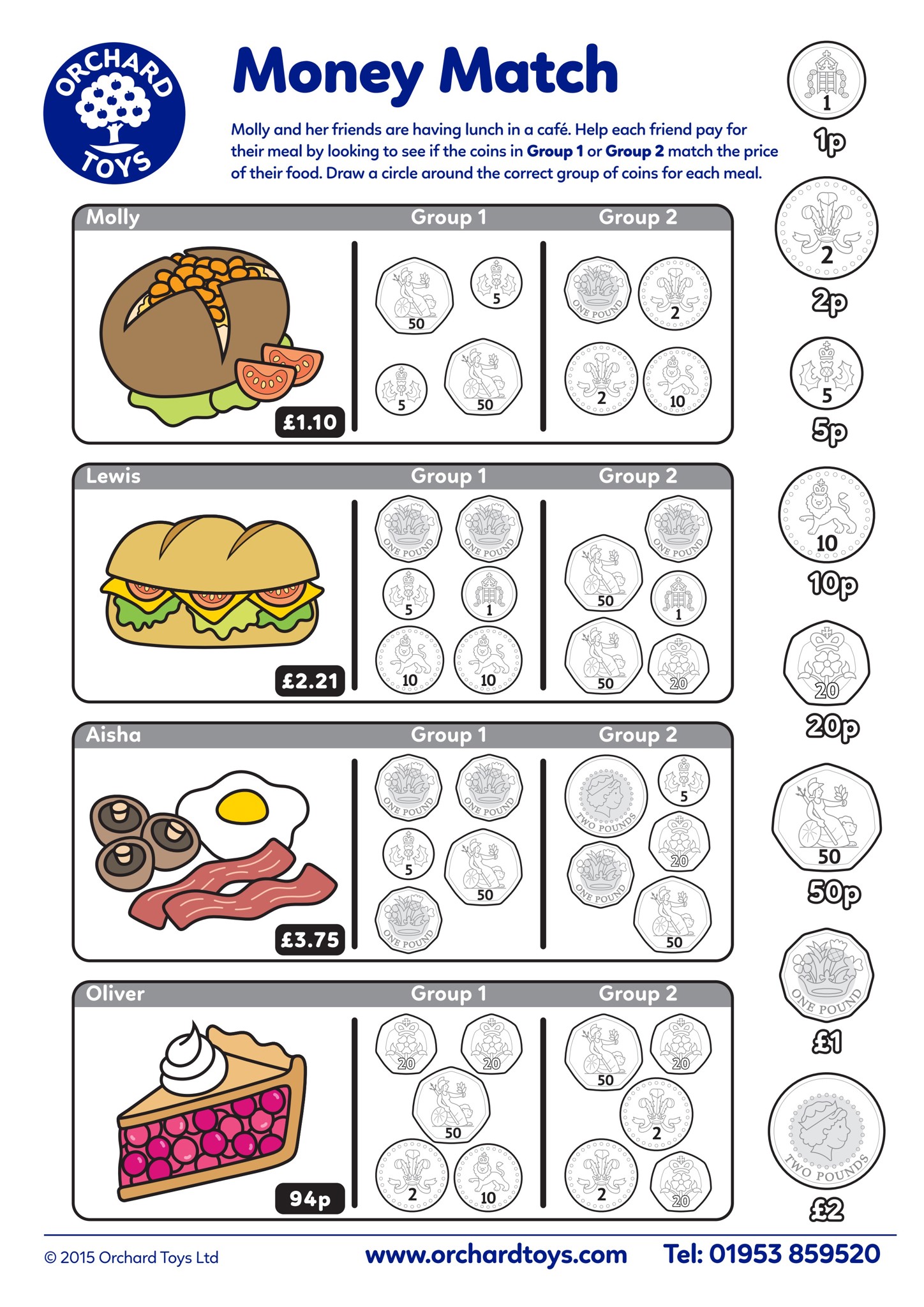 Money Match – Kidozy - Orchard Toys Vietnam