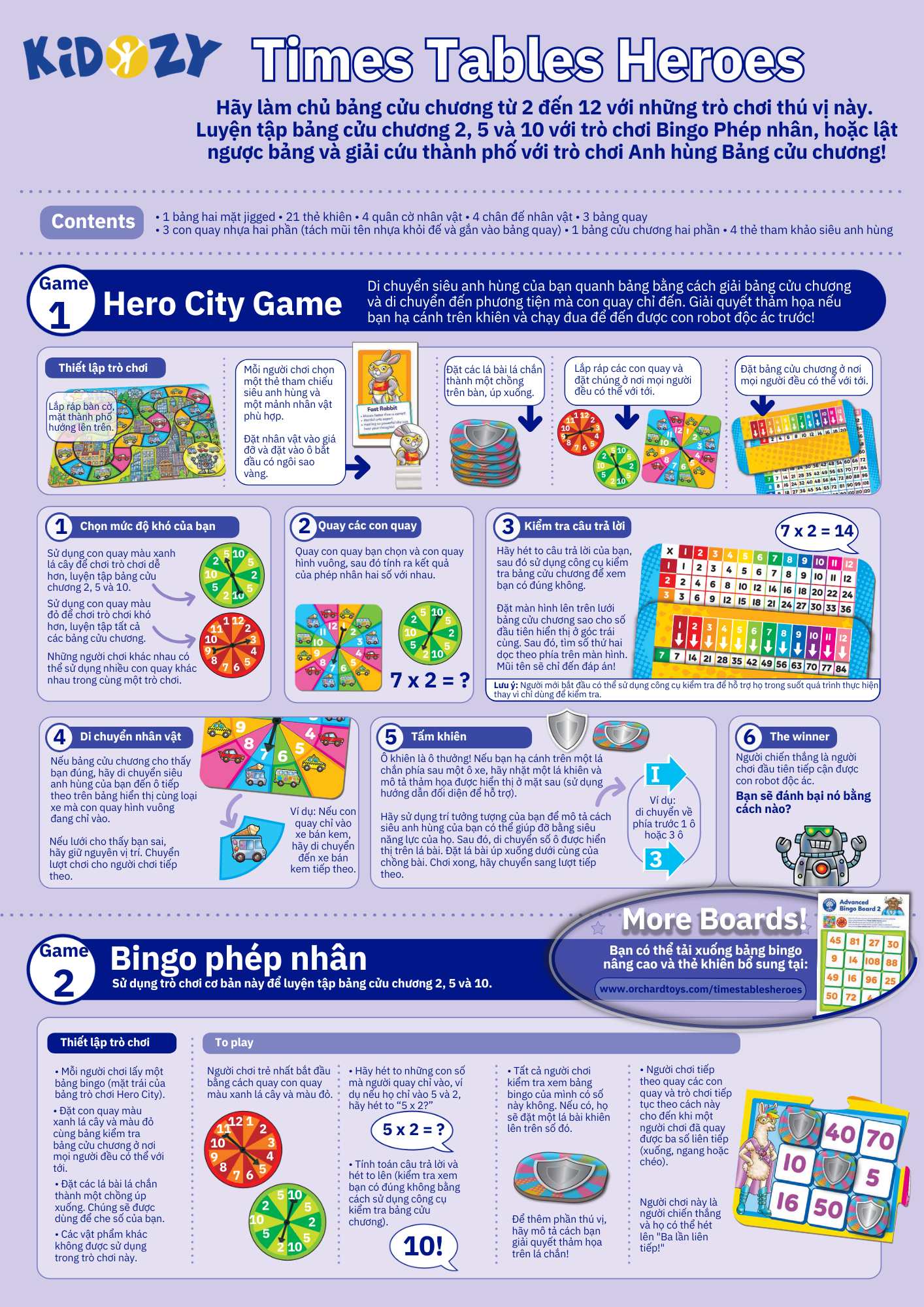 Trò chơi trí tuệ Time Table Hero - Đồ Chơi Giáo Dục Nhập Khẩu Từ Anh – Kidozy - Orchard Toys Vietnam
