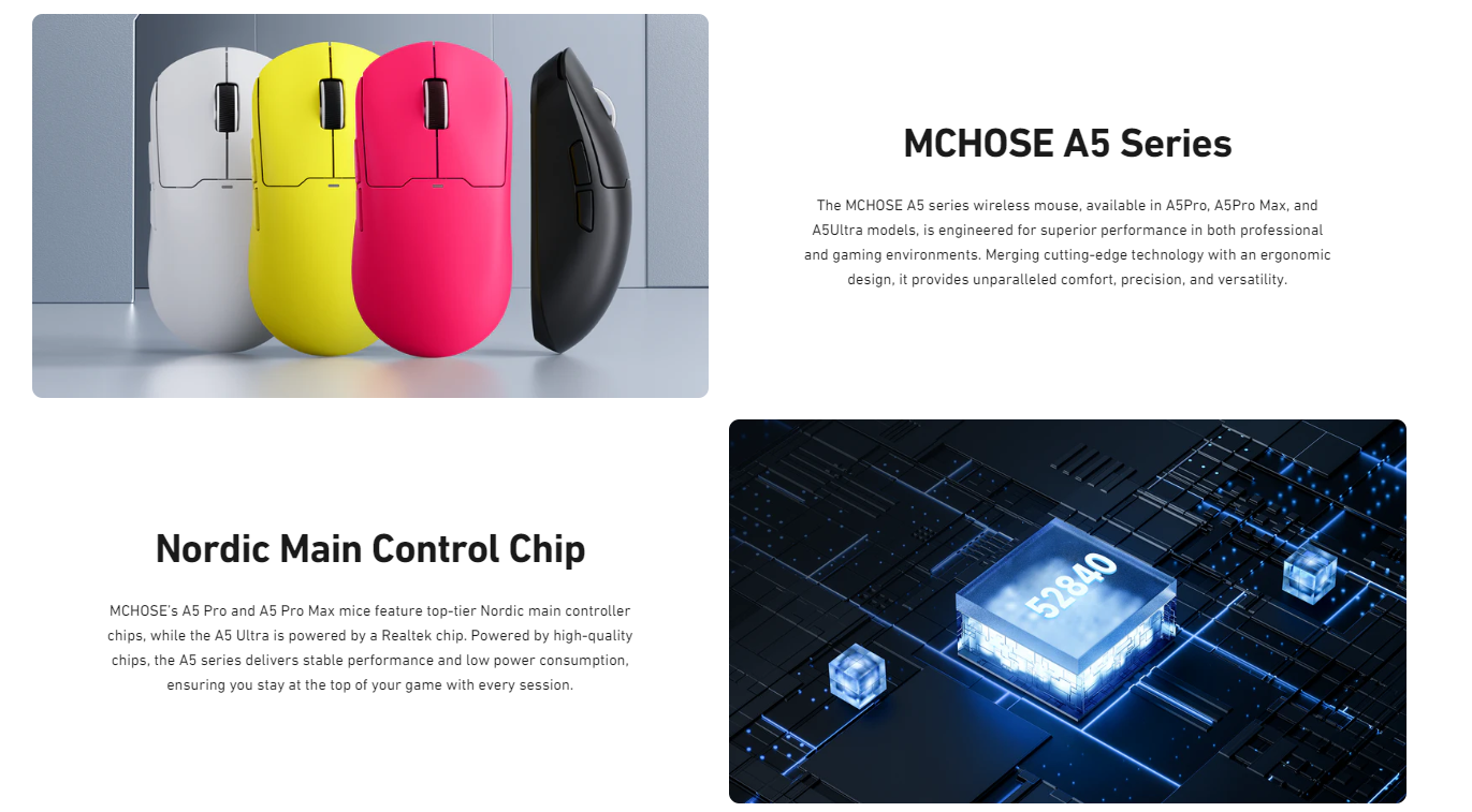 CHUỘT GAMING MCHOSE A5 – Thiên Bảo TechSpace