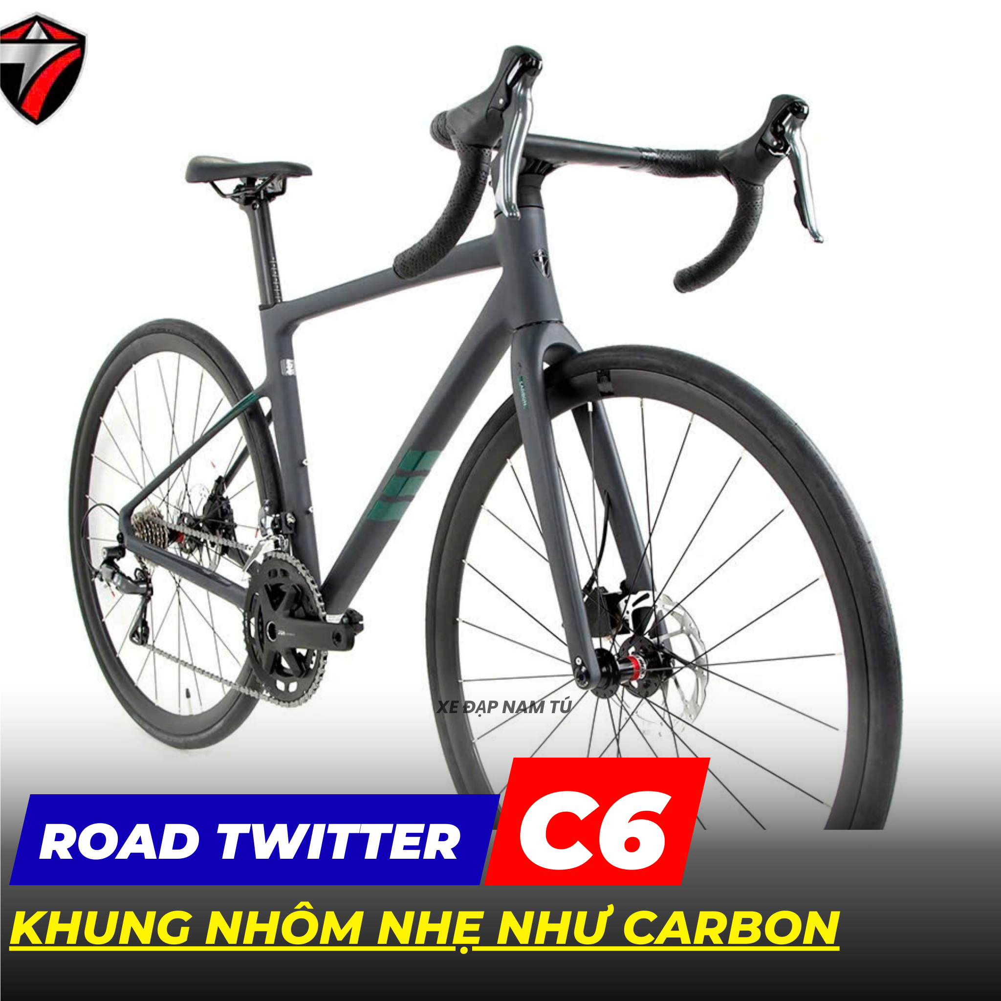 XE ĐAP ROAD TWITTER C6 - KHUNG NHÔM CAO CẤP – Xe Đạp Nam Tú