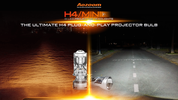 AOZOOM MINI H4 Review | The Ultimate H4 Plug-and-Play Projector Bulb
