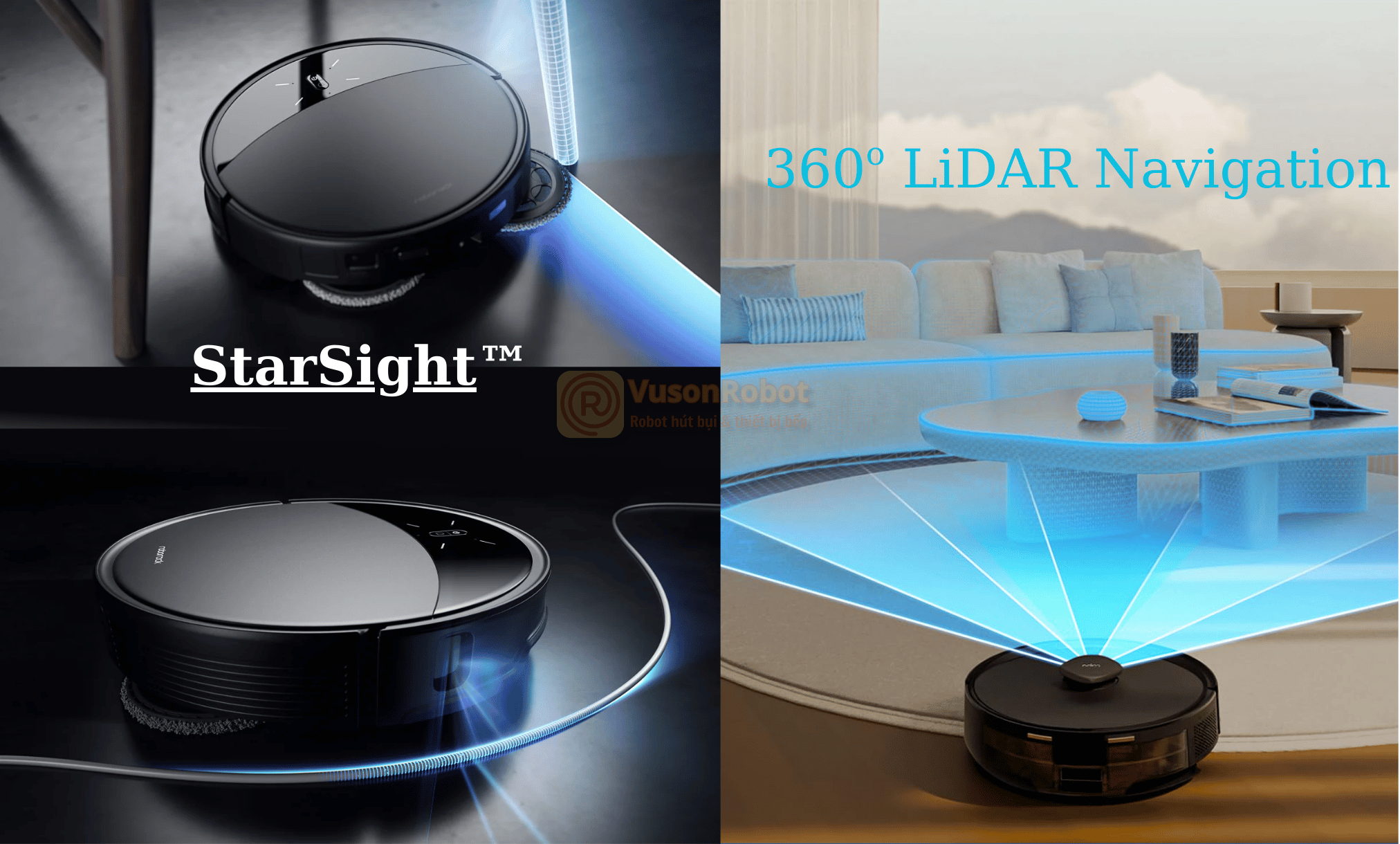 So sánh công nghệ điều hướng StarSight™ 2.0 mới và LiDAR LDS cũ – Bếp ...