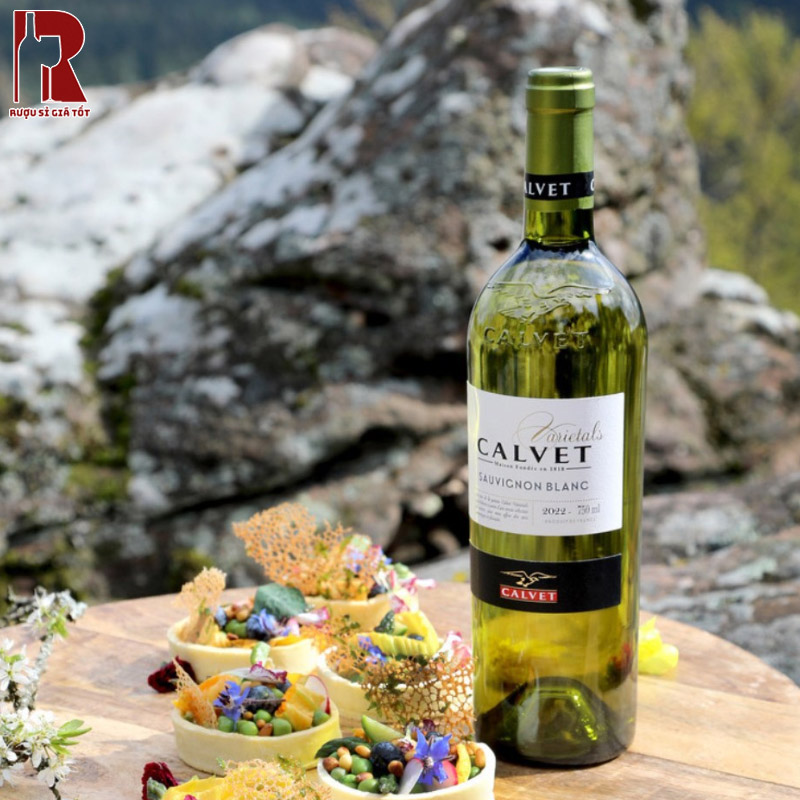 Rượu Vang Pháp Trắng Calvet Varietal Sauvignon Blanc